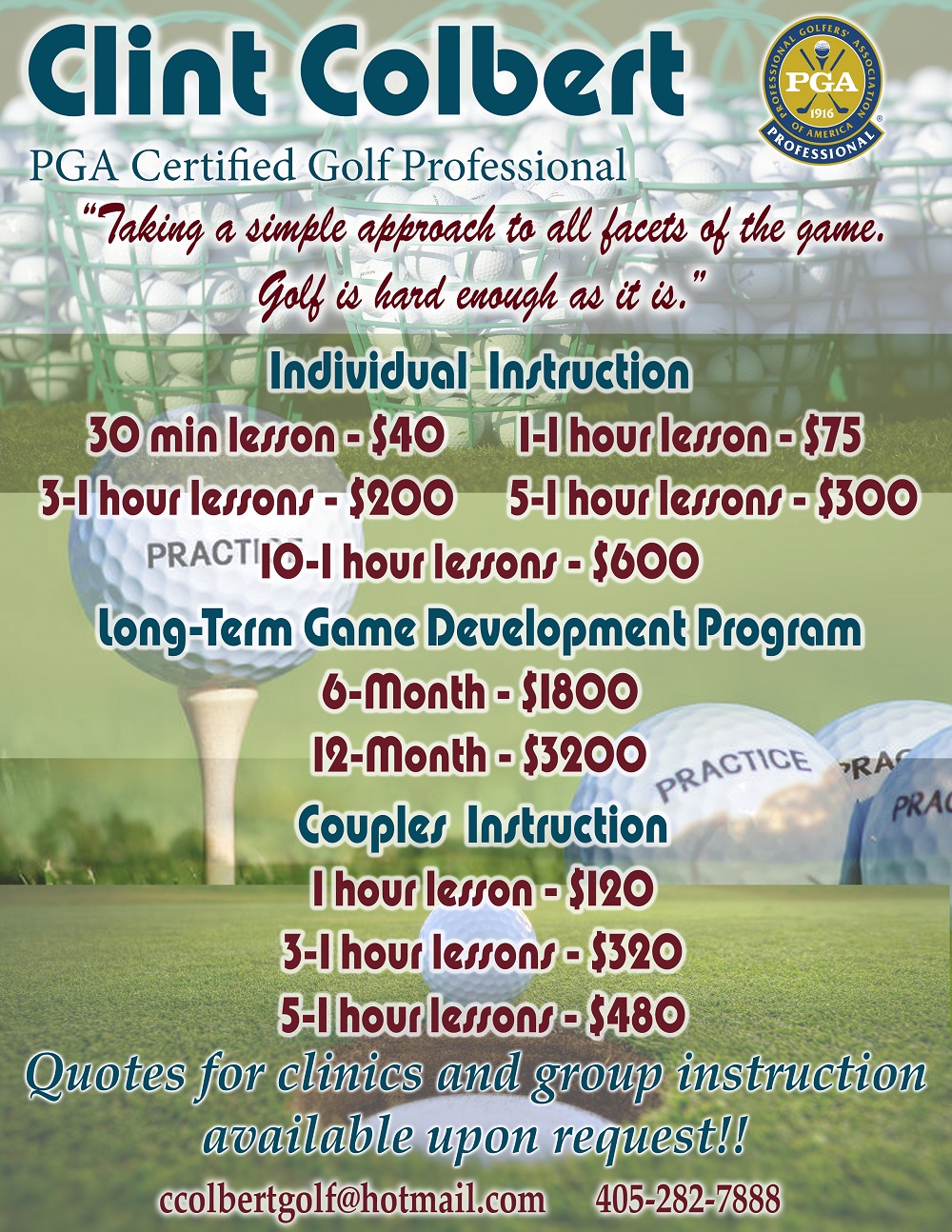 Instruction - Cimarron National Golf Course